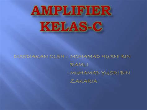 Amplifire Clas C Ppt
