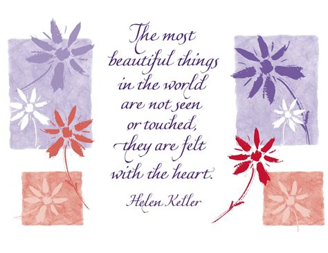 The Most Beautiful Things In The World Are Felt With The Heart Greetin