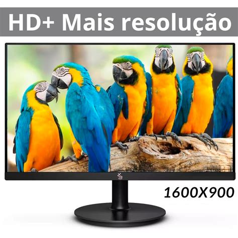 Monitor Led 20 Polegadas 3green 75hz Widescreen Vesa Hdmivga Ajuste De Inclinação Preto