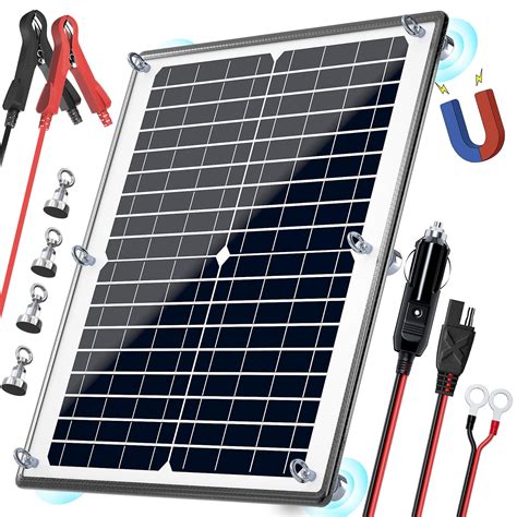 Powoxi Solar Panel Kit 12v 20w Magnetic Mppt Charge Controller