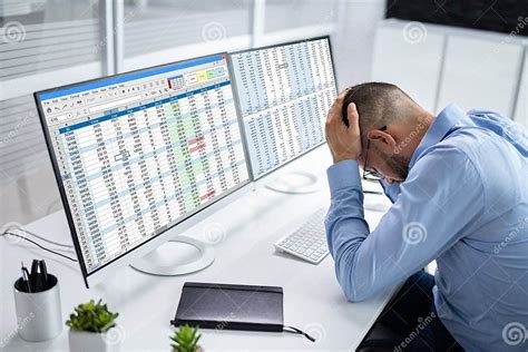 Sad Tired Medical Coding Bill Employee Stock Image Image Of