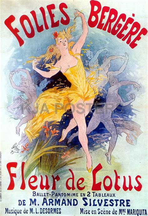 Folies Bergere Fleur De Lotus Jules Cheret Posters Art Nouveau