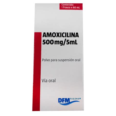 Amoxicilina Suspensión Oral 500mg5ml Farmacia El Quimico
