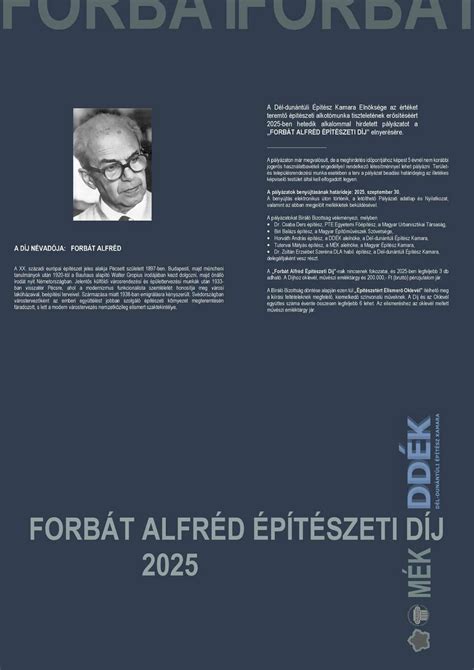 Kihirdették A 2025 ös Forbát Alfréd Építészeti Díj Díjazottjait