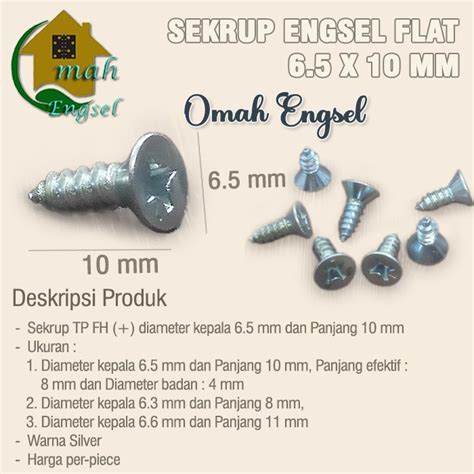 Jual Sekrup Mini Kepala 6 5 X 10 Mm 20 Pcs Skrup Mini Silver Sekrup Murah Ab S1 Shopee
