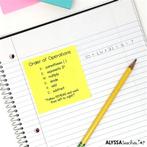 6 Ways To Use Math Sticky Note Templates Alyssa Teaches