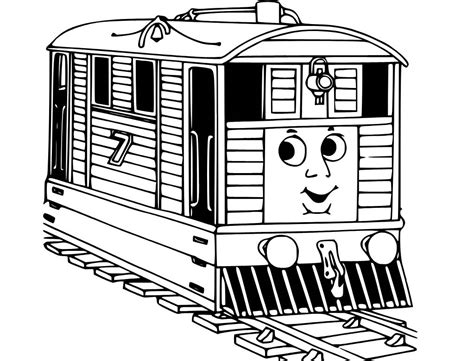 Tekenen Thomas De Trein Gratis Basis Kleurplaat Kinderen Kleurplaat