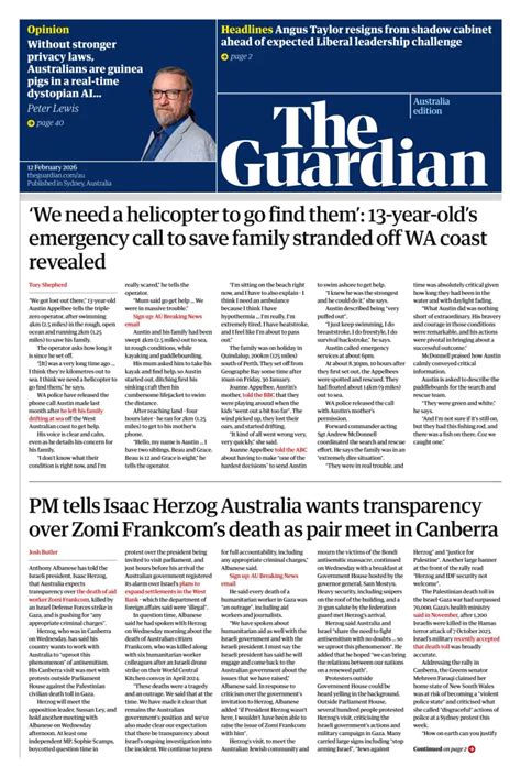 The Guardian Australia Newspaper Subscription Pressreader