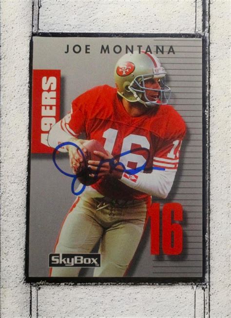 Joe Montana Autographed Card San Francisco 49ers Etsy