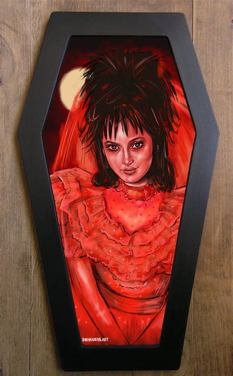 Lydia Deetz Beetlejuice Coffin Framed Art Bwanadevilart