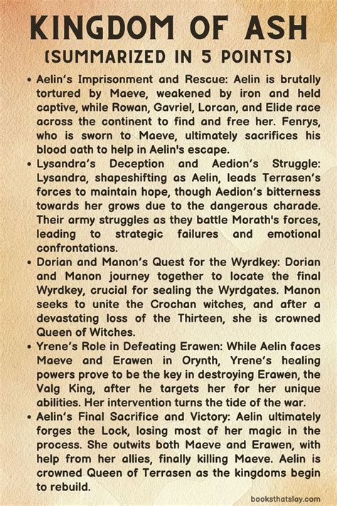 Kingdom Of Ash Summary Characters And Themes