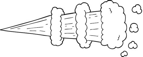 Freehand Drawn Black And White Cartoon Steam Burst Stock Illustration
