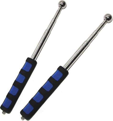 2pcs 120cm Stainless Steel Portable Telescopic Social Distance Stick