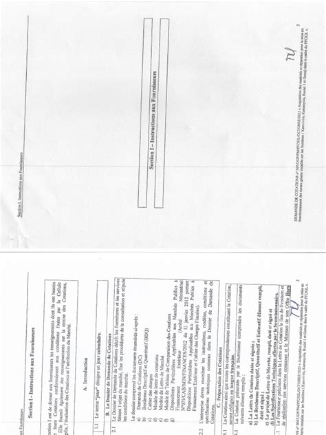 Pfcigl Demande De Cotations Pdf