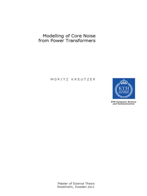 modelling of core noise from power transformer pdf inductor