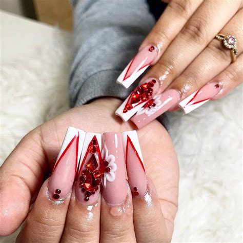 Red French Tip Coffin Nails 30 Bold Ideas That Will Turn Heads