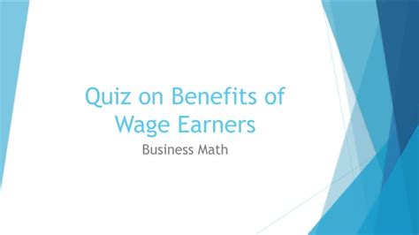 Benefits Of A Wage Earner In The Philippines Pptx