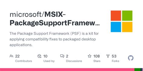 Github Microsoftmsix Packagesupportframework The Package Support Framework Psf Is A Kit