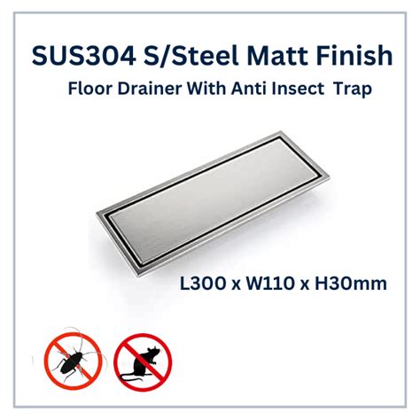 300mm Bathroom Fittings Stainless Steel Sus 304 Tiles Insert Floor