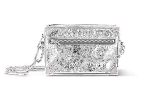 Louis Vuitton Mini Soft Trunk Crushed Silver In Cowhide Leather With