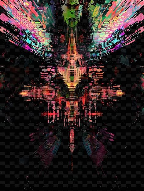 Png Gothic Glitch With Dark Shapes Intricate Patterns And Muted