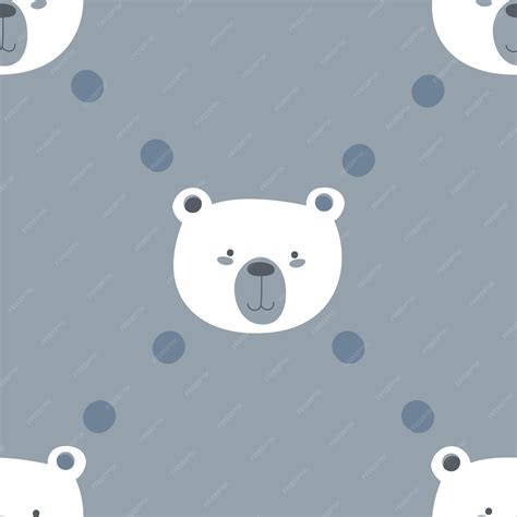 Premium Vector Cute Bear Pattern Design