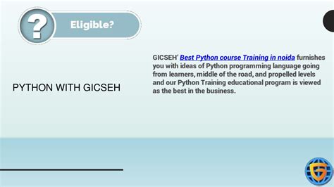 Ppt Python Training In Noida Powerpoint Presentation Free Download Id10085244