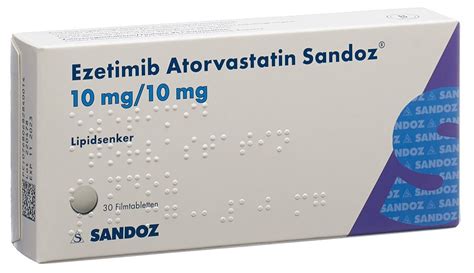 Ezetimibe Atorvastatine Atorvast Sandoz Filmtabl 1010mg Blist 30 Stk