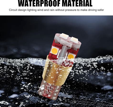 Yvshy 2 Pcs T10 Car Led Width Indicator Light 3030 12smd Decoded