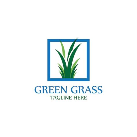 Premium Vector Natural Grass Logo Design Template