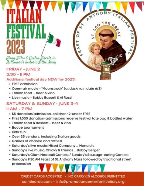Feast Of St Anthony Italian Festival Visit Baltimore