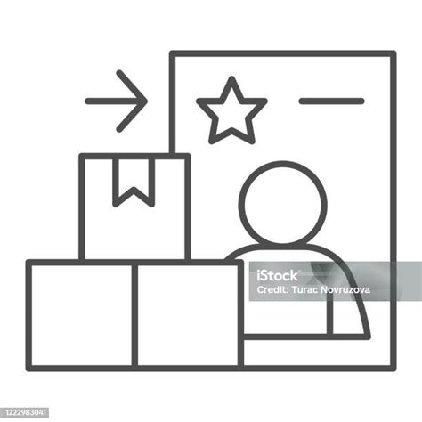 택배 보고서 문서 및 상자 얇은 라인 아이콘 배달 및 물류 기호 흰색 배경에 Vip 클라이언트 배달 확인란 벡터 기호 선적 체크리스트 아이콘 개요와 빠른 배달 10에 대한
