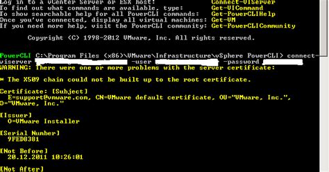 SysAdmino S E Diary Connect To The VCenter Server Using PowerCLI