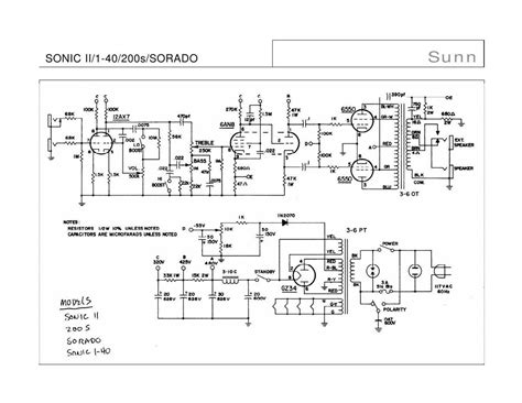 Schematic For Sunn Concert Lead Amplifier