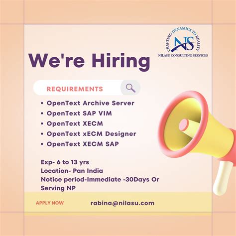 Rabina Nunisa On Linkedin Hiringalert Opentextvimconsultant