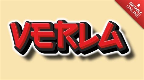 Verla Red Asian Style Text Effect Generator