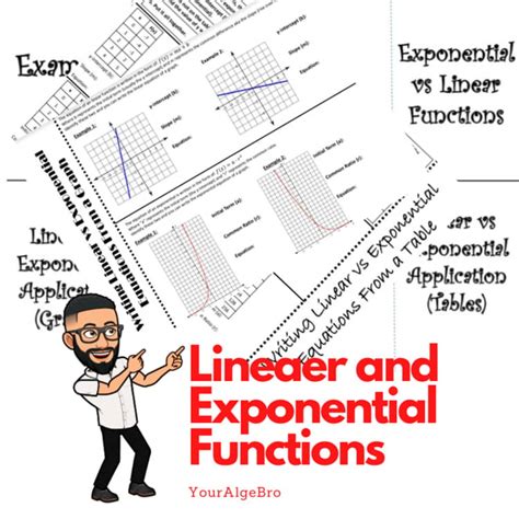 Linear Vs Exponential Functions By Youralgebro Tpt