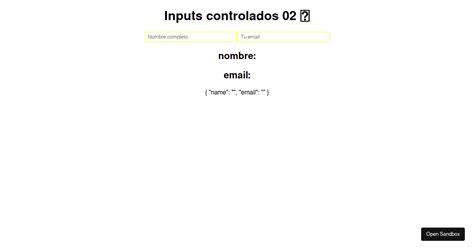 Reactjs Input Controlado 02 Codesandbox