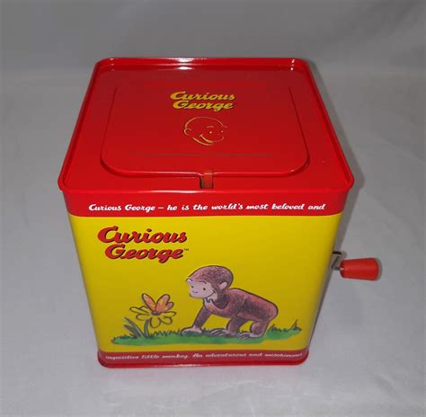 Classic Curious George Jack In The Box Wind Up Music Box Etsy