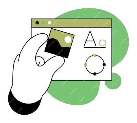 Premium Vector Dragging Graphic Element On Screen Illustration