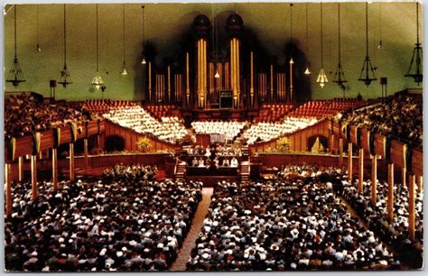 1976 Tabernacle Interior Historic Mormon Tabernacle Conference Posted Postcard Other