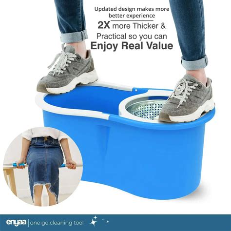 Enyaa Spin Mop Blue High Quality Cleaning Set