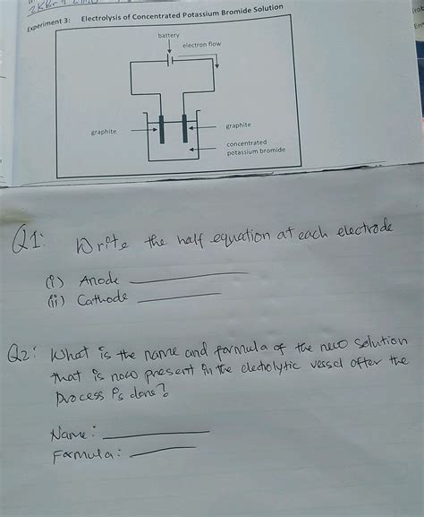 Q1 Write The Half Equation At Each Studyx