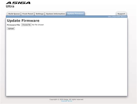 Web Interface Ultra Asiga Customer Support Centre