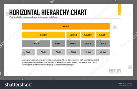 Horizontal Hierarchy Chart Template Stock Vector Royalty Free 373763599 Shutterstock