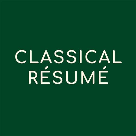 Classical Resume Youtube