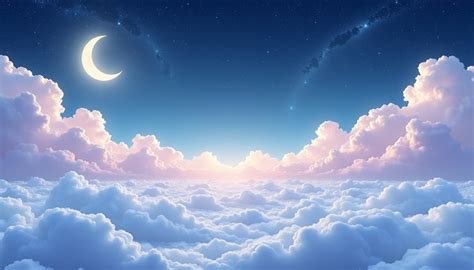 Free Moonlit Cloud Bed Photo Dreamy Clouds Moonlit Download At