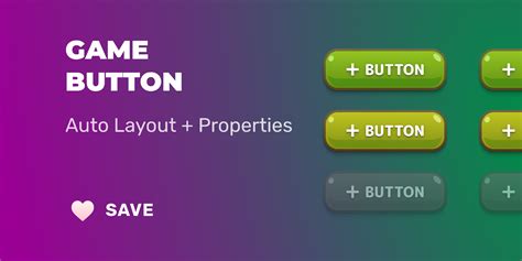 Game Button Auto Layaout Figma