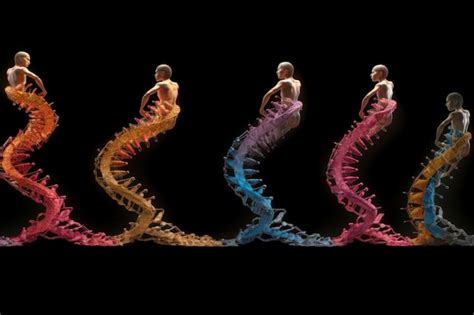 Premium Ai Image Representation Of Human Dna Chain