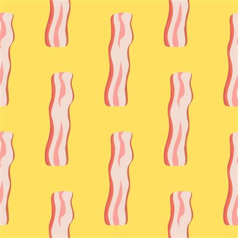 Bacon Seamless Pattern Pork Seamless Vector Illustration 20229384